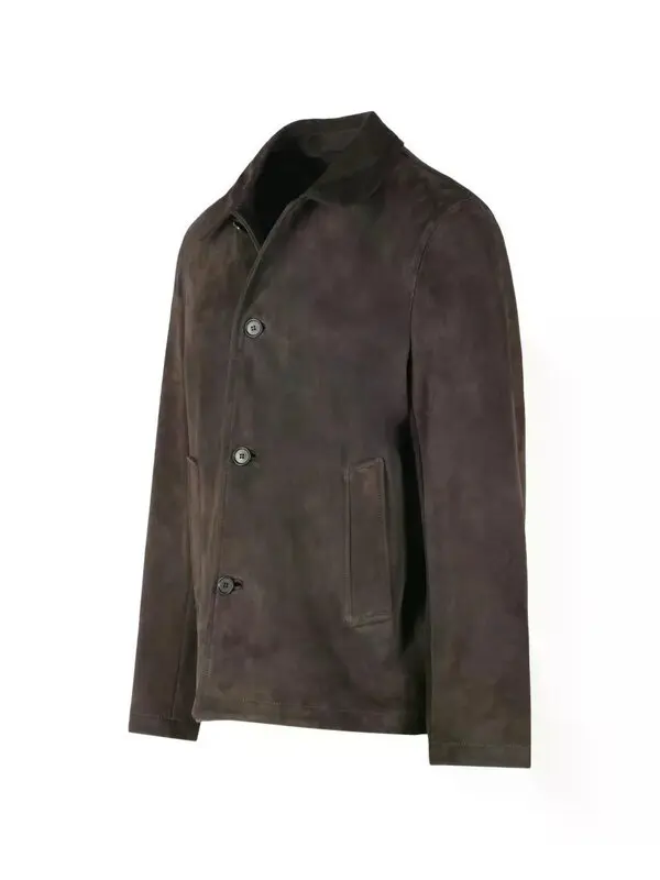 SALVATORE SANTORO Suede Button-up Jacket