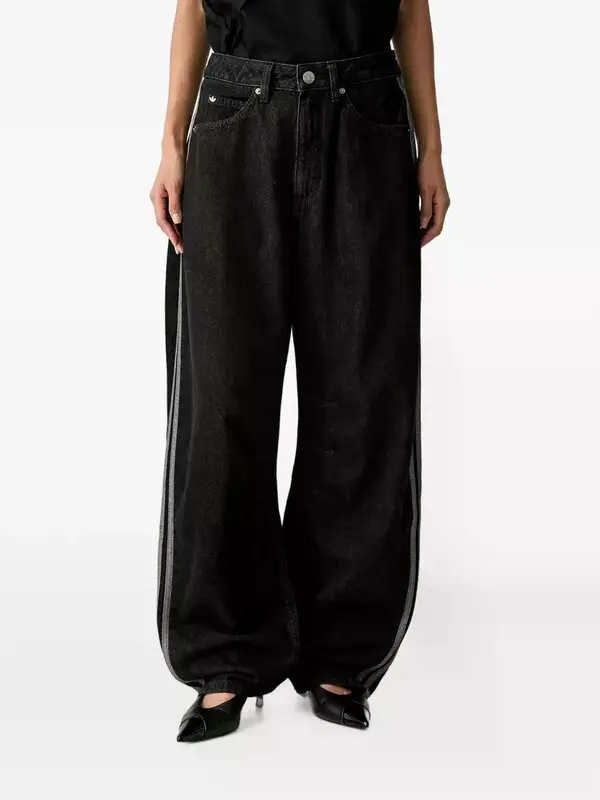 Adidas High-rise Barrel-leg Denim Pants