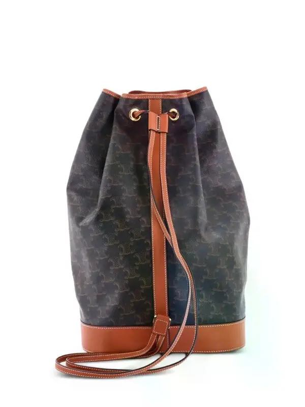 Celine Sailor Triomphe Coated Canvas Bucket Bag