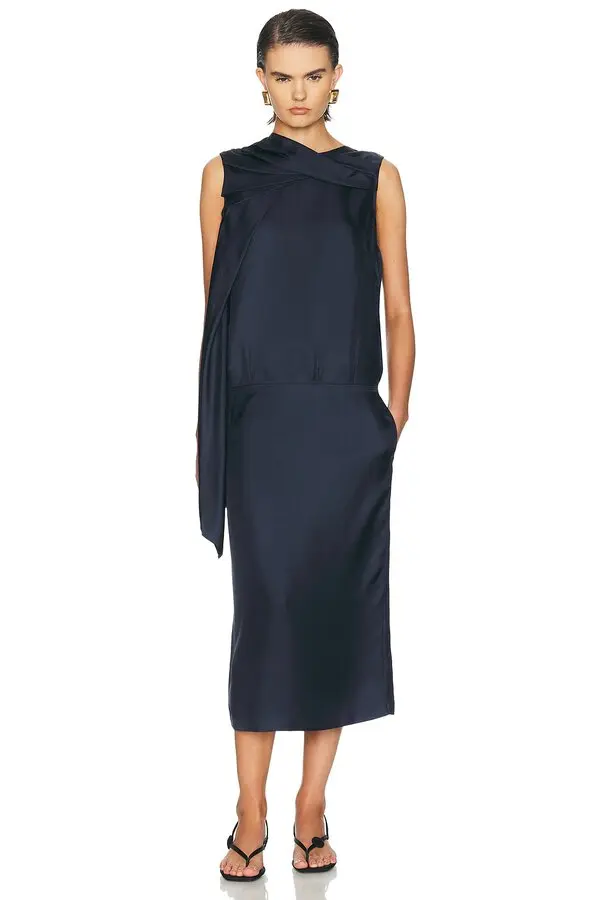 Loulou De Saison Izia Draped Cape Dress