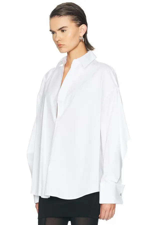 Attico Oversized Shirt With Fabric Overlay