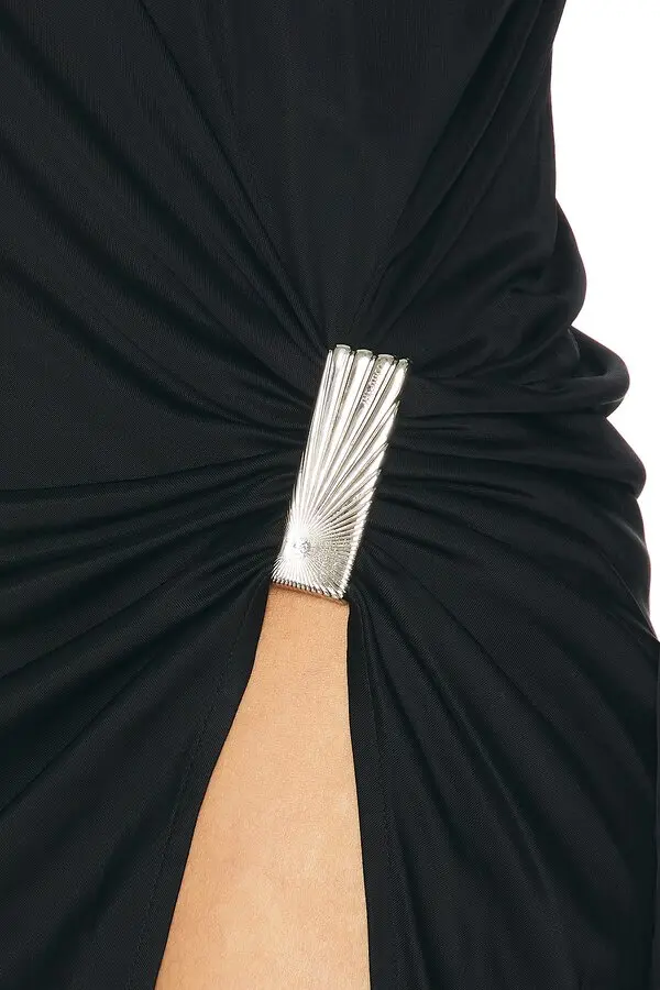 Attico Drape Slit Mini Dress