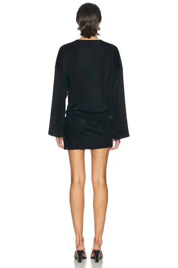 Attico Drape Slit Mini Dress
