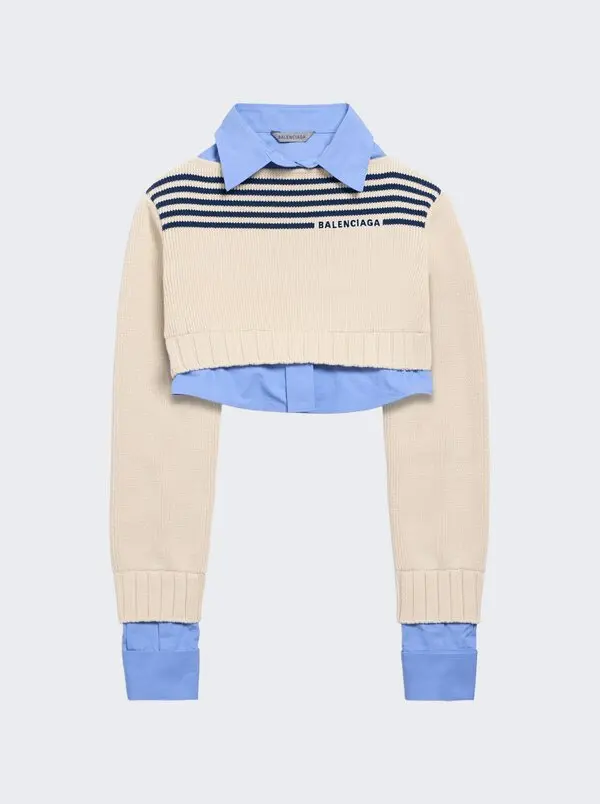 Balenciaga Hybrid Sweater And Off White - Blue