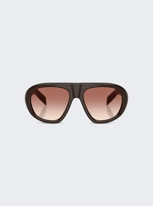 Prada Shadowplay Sunglasses Light Brown And Gradient Bordeaux Lenses - A