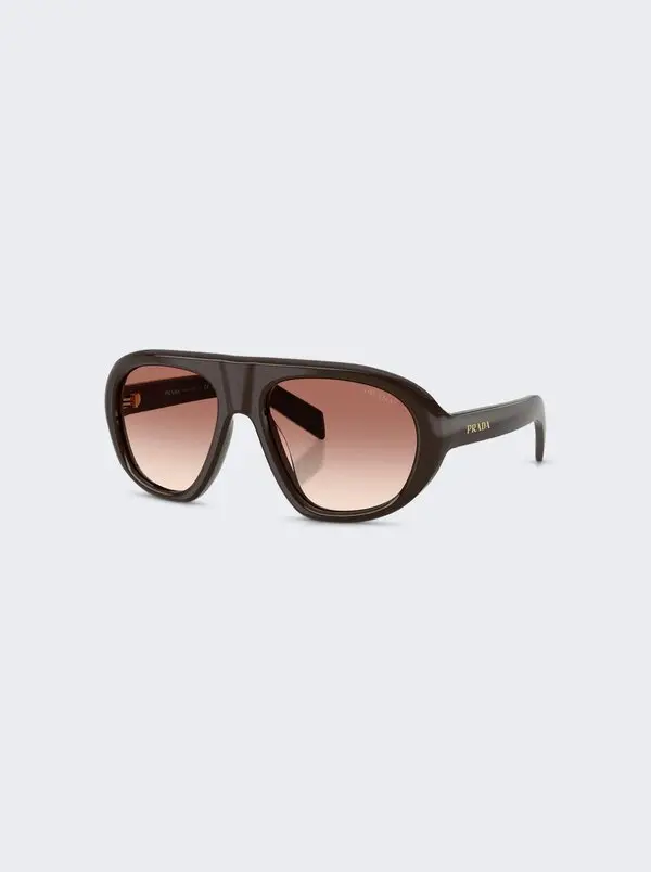 Prada Shadowplay Sunglasses Light Brown And Gradient Bordeaux Lenses