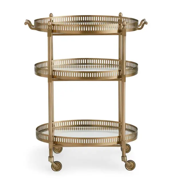 SOHO HOME Brass Oval Bar Cart