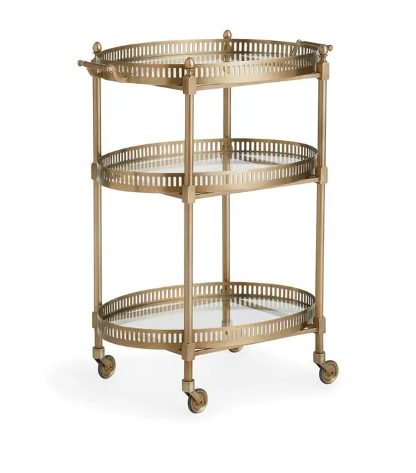 SOHO HOME Brass Oval Bar Cart