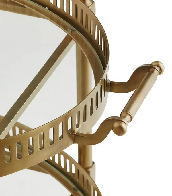 SOHO HOME Brass Oval Bar Cart