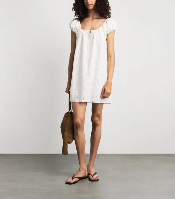 Faithfull The Brand Broderie Anglaise Serafina Mini Dress