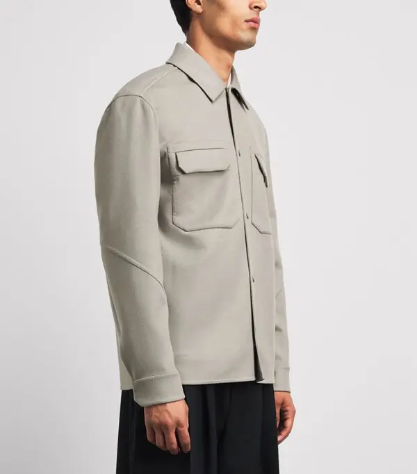 Sease Wool-blend Fleece Overshirt