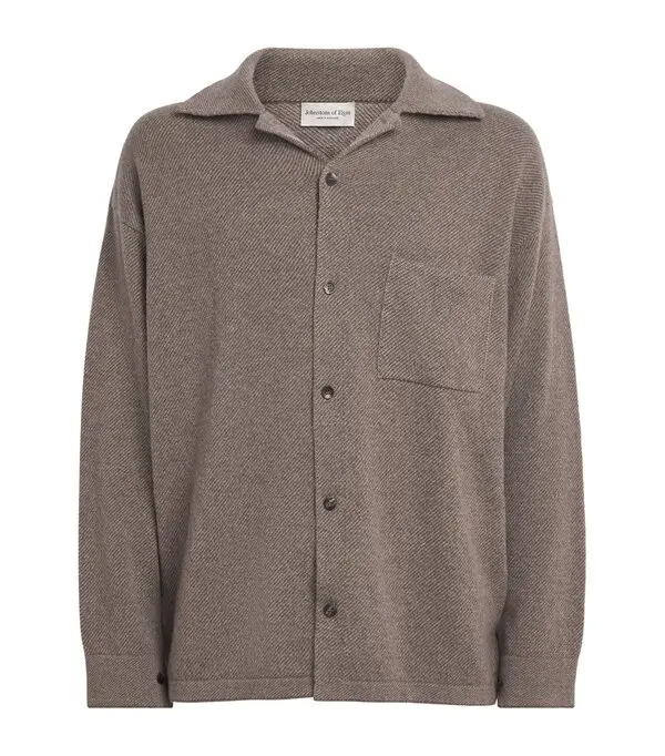 Johnstons Of Elgin Cashmere Tweel Overshirt