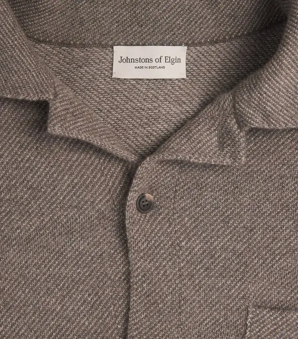 Johnstons Of Elgin Cashmere Tweel Overshirt