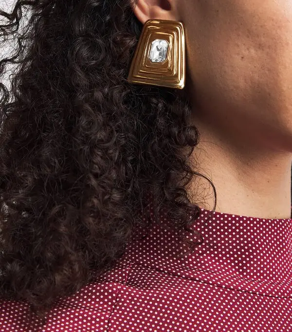 Alessandra Rich Crystal-embellished Clip-on Earrings