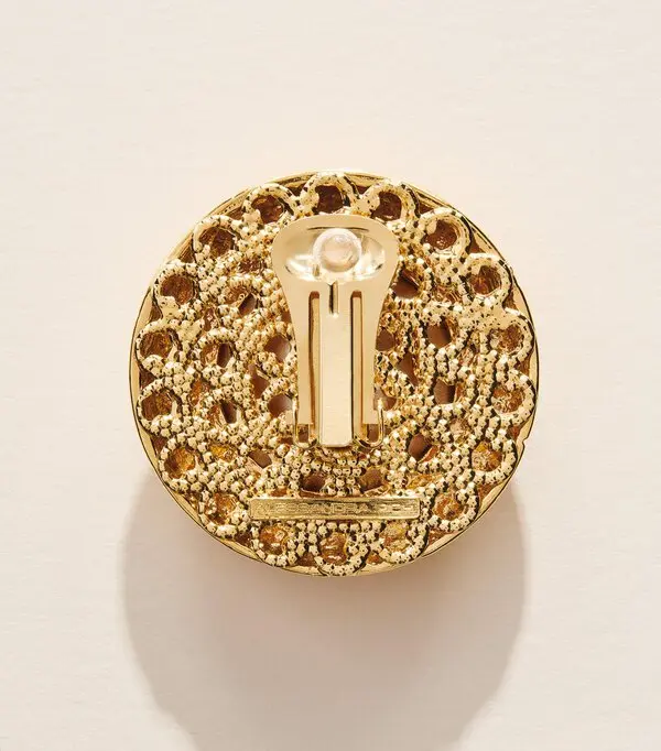 Alessandra Rich Embellished Round Clip-on Earrings