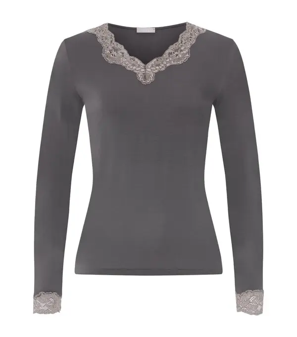 Hanro Lace-trim Long-sleeve T-shirt