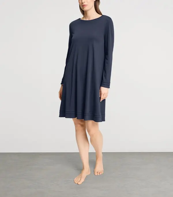Hanro Cotton Long-sleeve Nightdress