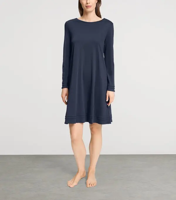 Hanro Cotton Long-sleeve Nightdress