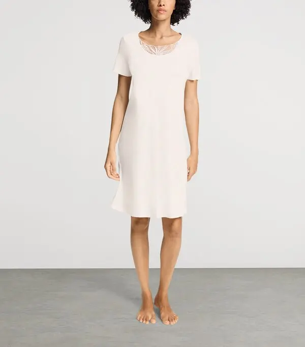 Hanro Cotton Short-sleeve Rosaria Nightdress