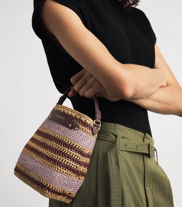 ANYA HINDMARCH Raffia Stripe Cross-body Bag