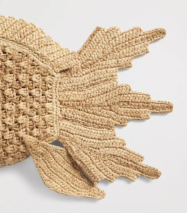 ANYA HINDMARCH Raffia Fish Clutch Bag