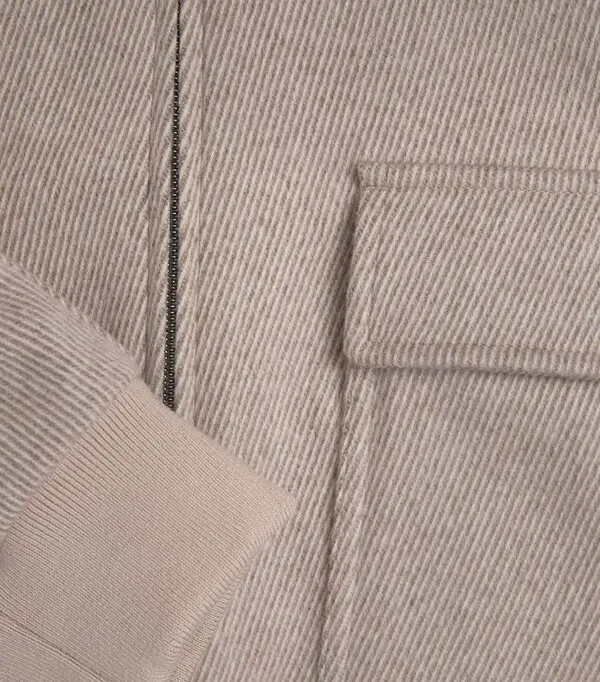 Herno Wool-cashmere Collar Bomber Jacket