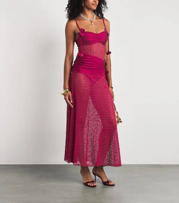 PatBO Crochet-trim Maxi Dress