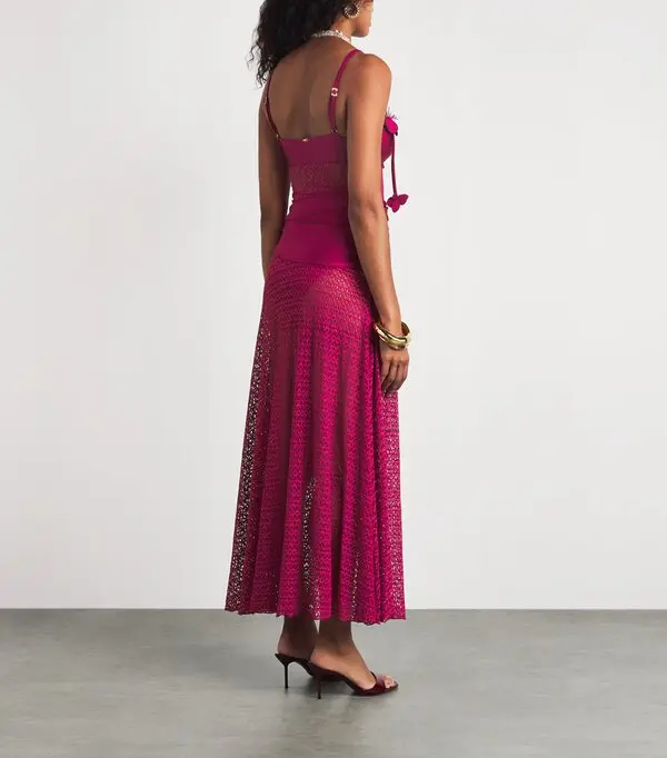 PatBO Crochet-trim Maxi Dress