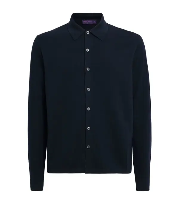 Ralph Lauren Purple Label Wool Polo Cardigan