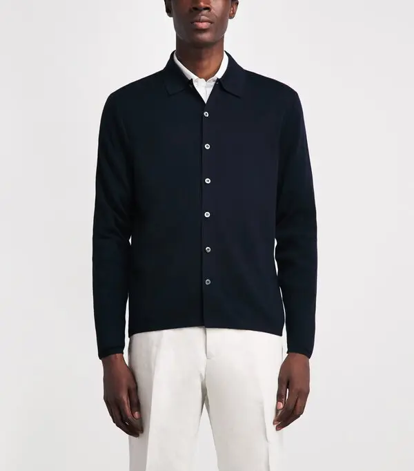 Ralph Lauren Purple Label Wool Polo Cardigan