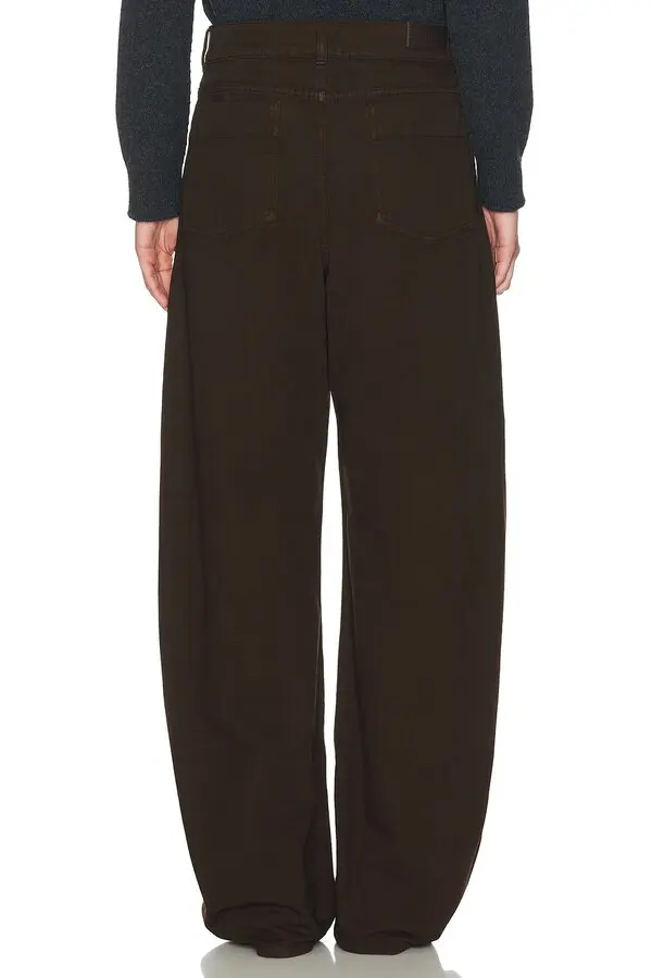 LEMAIRE High Waisted Curved Pants - Ristretto