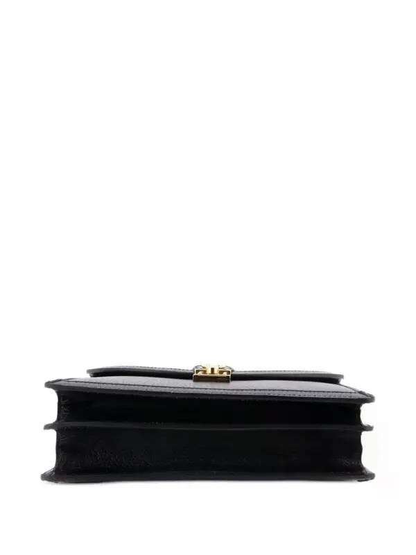 Gucci Ophidia Flap Top Handle Bag Leather Small Satchel - Black
