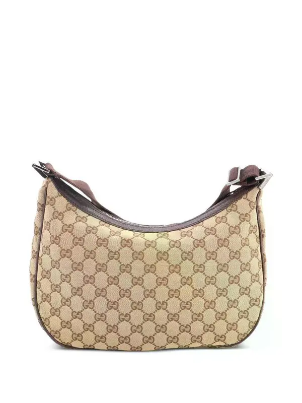 Gucci Gg Canvas Leather Medium Messenger Bag - Brown