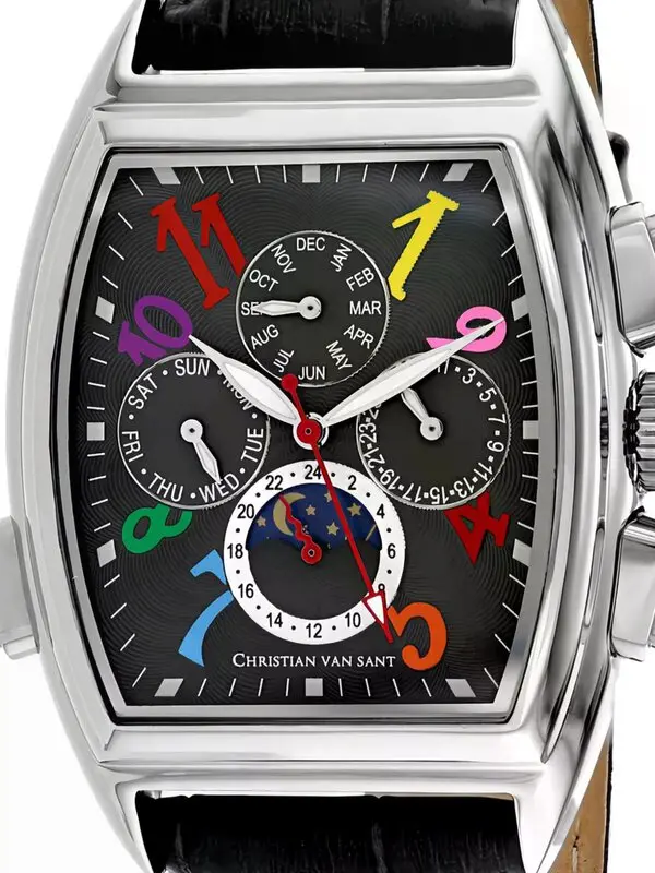 CHRISTIAN VAN SANT Chronograph Watch With Moon-phase Indicator - Black
