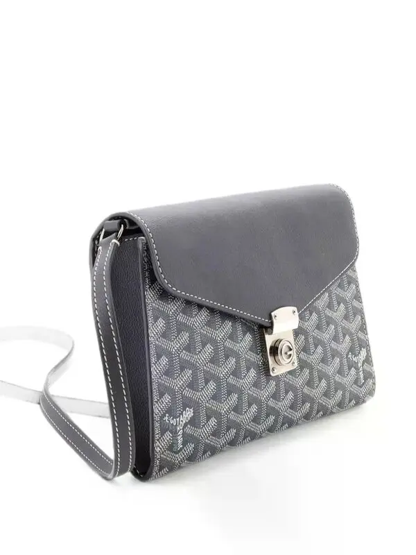 Goyard Chypre Wallet On Strap Coated Canvas With Leather Crossbody Bag