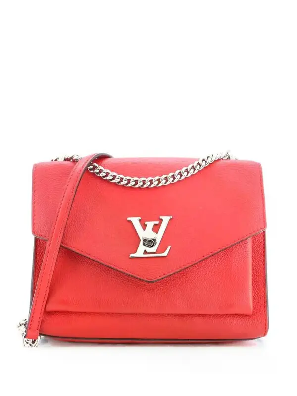 LOUIS VUITTON Mylockme Monochrome Handbag Leather Bb Shoulder Bag
