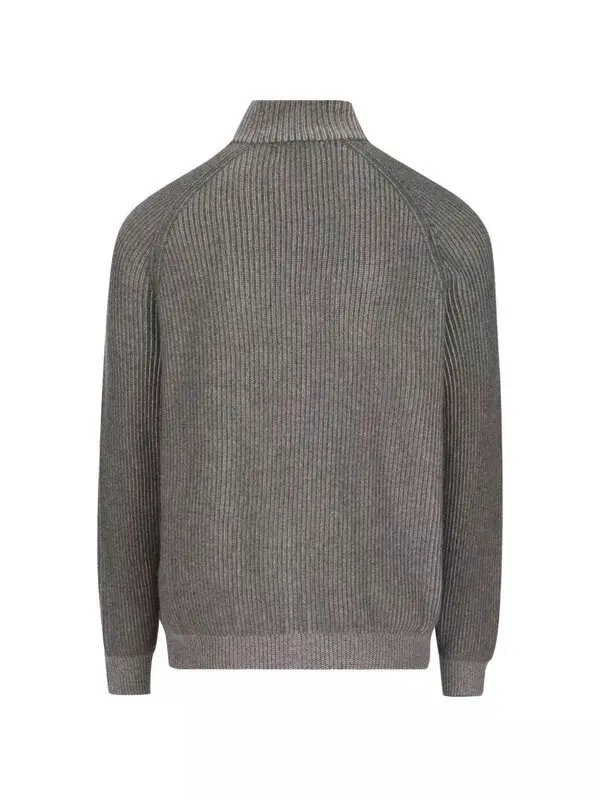 Brunello Cucinelli Ribbed-knit Zip-up Cardigan