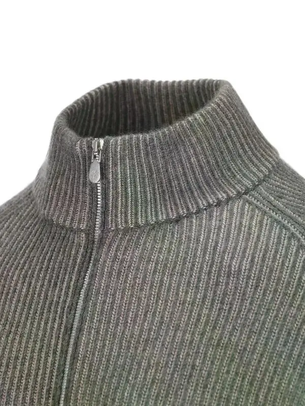 Brunello Cucinelli Ribbed-knit Zip-up Cardigan