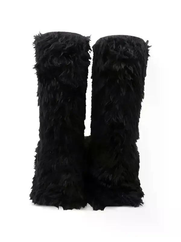 Balenciaga Crocs Faux-fur Boots