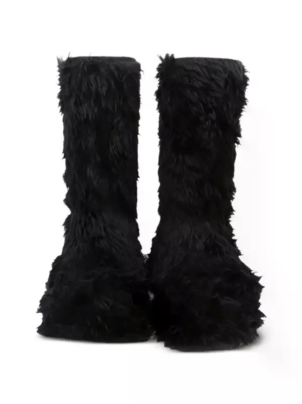 Balenciaga Crocs Faux-fur Boots