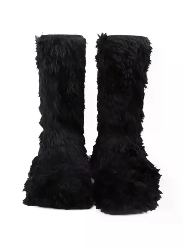Balenciaga Crocs Faux-fur Boots