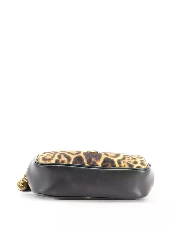 Saint Laurent Lou Camera Bag Printed Canvas And Leather Mini Crossbody Bag