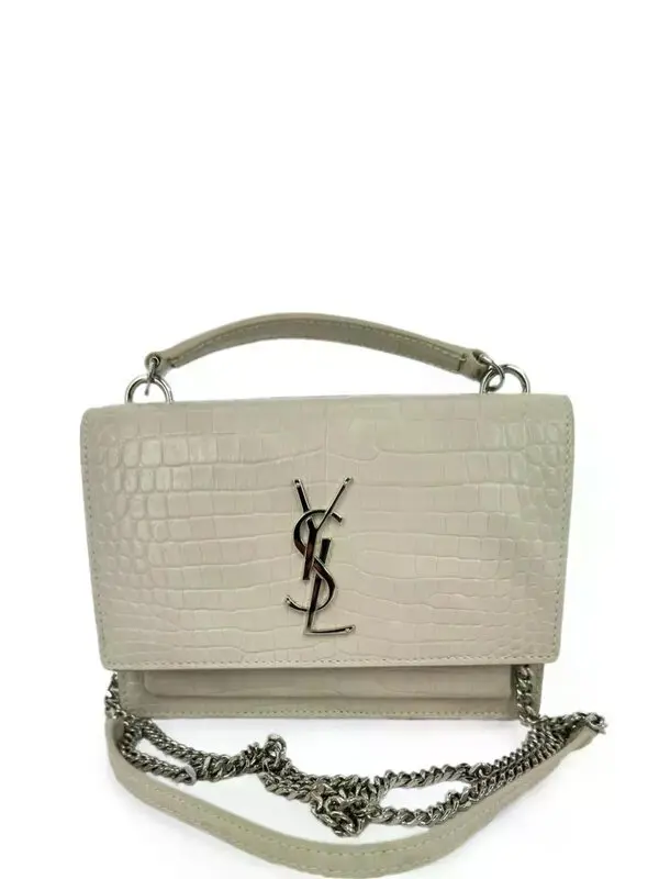 Saint Laurent Crocodile-embossed Sunset Shoulder Bag