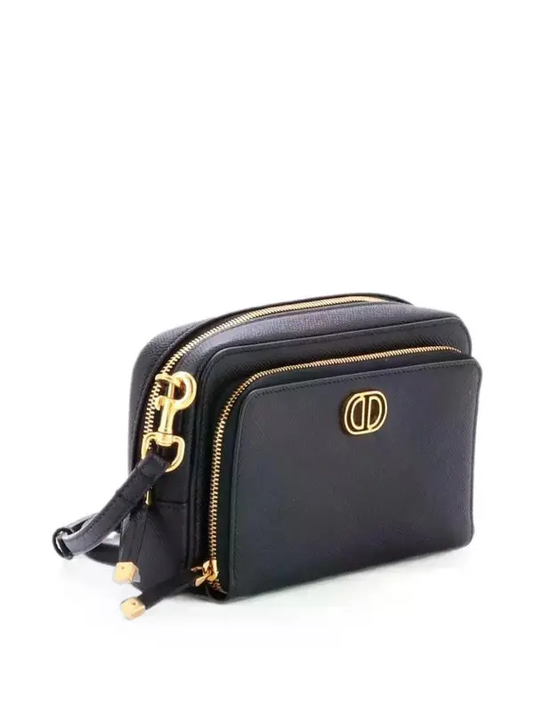 Dior Caro Double Pouch Leather Crossbody Bag