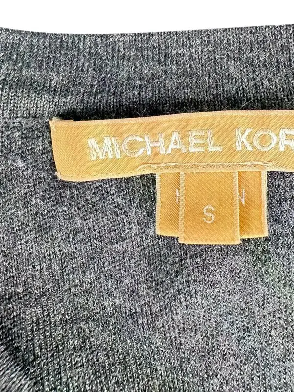 Michael Kors Crew Neck Long Sleeve Knitted Sweater - Grey