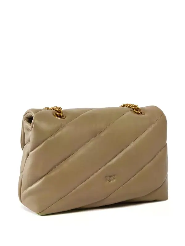 Pinko Love Birds Quilted Shoulder Bag - Neutrals