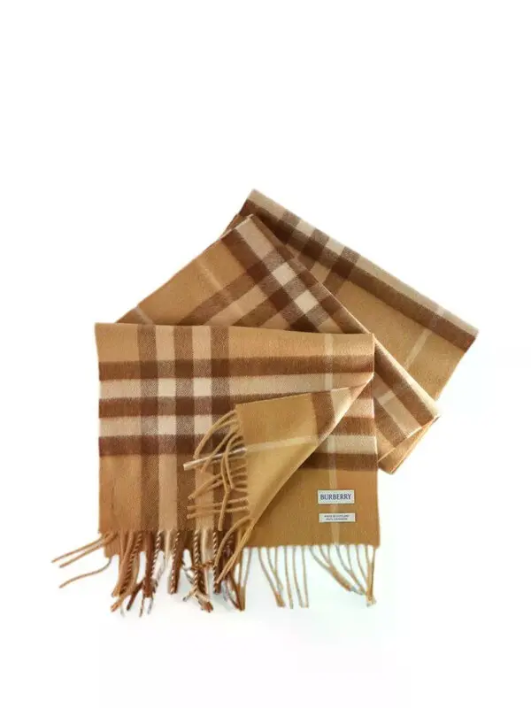 Burberry Check Fringed Scarf