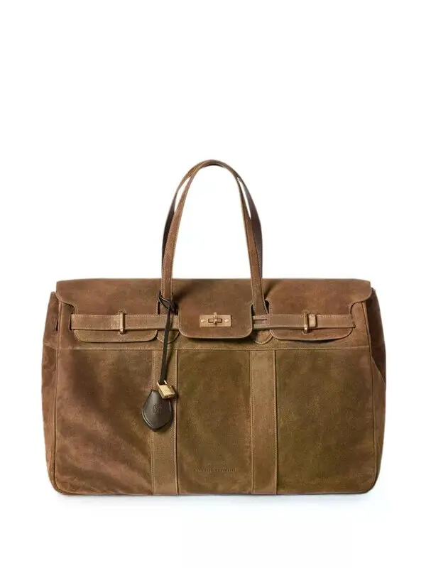 Brunello Cucinelli Explorer Suede Travel Bag - Brown