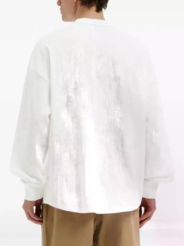 AFTERMATHS Waffle-knit Long-sleeve T-shirt