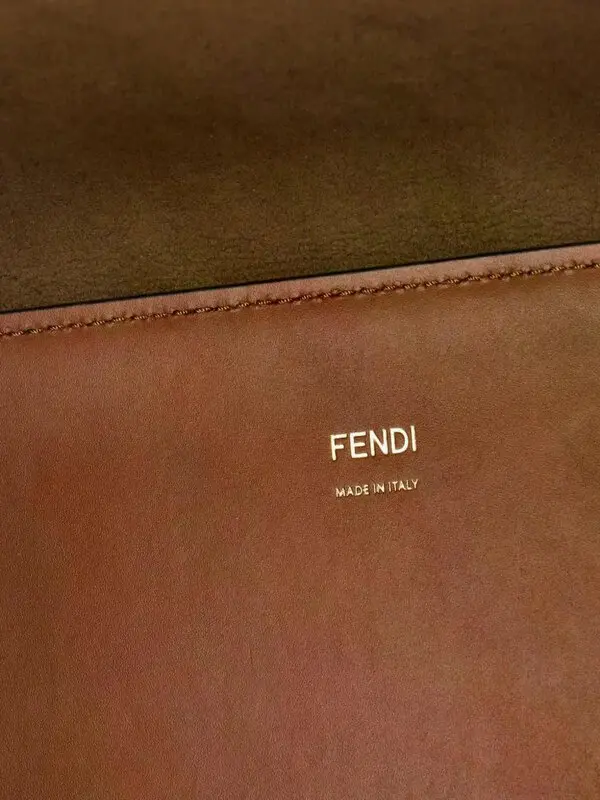 Fendi Sunshine Shopper Leather Medium Tote Bag - Brown